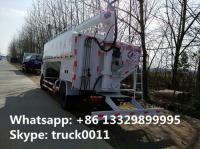 China hot sale dongfeng LHD 12m3 hydraulic discharging farm-oriented feed delivery truck, hydraulic system feed pellet truck for sale