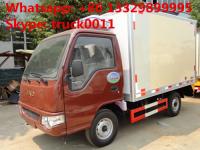 China JAC brand mini 1tons cold room truck for sale, JAC gasoline cooling van truck for ice-cream and frozen food for sale for sale