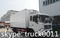 China dongfeng tianjin 4*2 Cummin 190hp refrigerated truck for sale, Euro 3 dongfeng tianjin 15ton fridge van truck for sale for sale