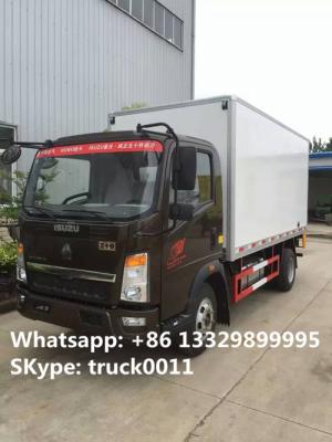 China CNHTC HOWO 4*2 5tons frozen food transportation truck for sale, best price HOWO Light duty 3tons-5tons cold room truck for sale