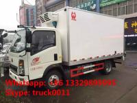 China CNHTC HOWO 4*2 5tons frozen food transportation truck for sale, best price HOWO Light duty 3tons-5tons cold room truck for sale