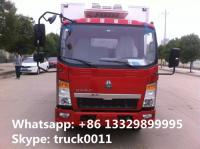 China CNHTC HOWO 4*2 5tons frozen food transportation truck for sale, best price HOWO Light duty 3tons-5tons cold room truck for sale