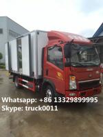 China CNHTC HOWO 4*2 5tons frozen food transportation truck for sale, best price HOWO Light duty 3tons-5tons cold room truck for sale