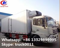 China 15tons refrigerator van truck with US Brand Carrier freezer for sale, 10-15tons cold room truck for frozen seafood for sale