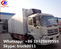 China 15tons refrigerator van truck with US Brand Carrier freezer for sale, 10-15tons cold room truck for frozen seafood for sale