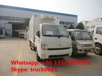 China Forland 4*2 LHD mini cold room truck for sale, forland brand LHD refrigerated minibus for ice-cream and frozen food for sale