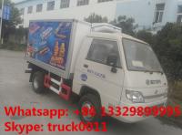 China Forland 4*2 LHD mini cold room truck for sale, forland brand LHD refrigerated minibus for ice-cream and frozen food for sale