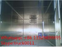 China 40 foot tri-axle mobile refrigerated cargo container trailer, best price factory sale 45tons freezer van semitrailer for sale