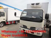 China Dongfeng LHD 4*2 chaochai 95hp diesel 3tons-5tons refrigerated truck for sale, hot sale dongfeng 5tons cold room truck for sale