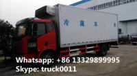 China 10 tons FAW Jiefang 4x2 new mobile cold room trucks for sale, FAW brand 4*2 LHD 10tons refrigerated van truck for sale for sale