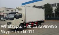 China dongfeng 5 ton van truck with cooling unit for sale, high quality CLW brand 3tons-5tons refrigerator truck for sale for sale