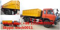 China Dongfeng 153 6*4 16cbm hook lifter garbage truck, high quality and best price 16cbm swing arm garbage truck for export for sale