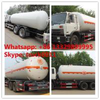 China mobile lpg road tanker 10ton 6*4 dongfeng truck gas road tanker, 25m3 bulk road transported lpg gas tank for sale for sale
