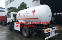 China ASME standard dongfeng 5tons lpg gas refilling bowser for sale, mobile 5tons lpg gas dispensing truck for sale for sale