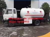 China ASME standard dongfeng 5tons lpg gas refilling bowser for sale, mobile 5tons lpg gas dispensing truck for sale for sale