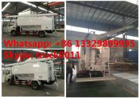 China factory sale dongfeng RHD 120hp 5tons-7tons hydraulic discharging feed truck, hydraulic farm-oriented animal feed truck for sale