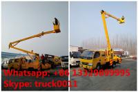 China CLW DONGFENG double cabs 16m high altitude operation truck, DONGFENG 95hp 14m-16m overhead working platform truck for sale