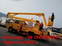 China CLW DONGFENG double cabs 16m high altitude operation truck, DONGFENG 95hp 14m-16m overhead working platform truck for sale