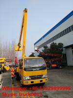China CLW DONGFENG double cabs 16m high altitude operation truck, DONGFENG 95hp 14m-16m overhead working platform truck for sale
