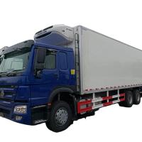 China Good price SINOTRUK HOWO 6*4 LHD 266hp refrigerated truck new China manufactured 43cubic meters cold van box truck for sale