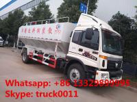 China total new FOTON Aumark 12m3 electronic discharging feed truck for sale, livestock farm-oriented animal feed pellet truck for sale
