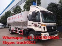 China total new FOTON Aumark 12m3 electronic discharging feed truck for sale, livestock farm-oriented animal feed pellet truck for sale
