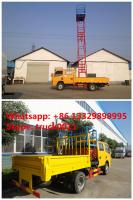 China hot sale dongfeng  4*2 LHD 100hp diesel 12m aerial work platform truck,hydraulic scissor high altitude operation truck for sale