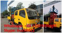 China hot sale dongfeng  4*2 LHD 100hp diesel 12m aerial work platform truck,hydraulic scissor high altitude operation truck for sale