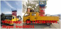 China hot sale dongfeng  4*2 LHD 100hp diesel 12m aerial work platform truck,hydraulic scissor high altitude operation truck for sale