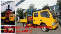 China hot sale dongfeng  4*2 LHD 100hp diesel 12m aerial work platform truck,hydraulic scissor high altitude operation truck for sale