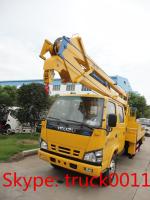 China Hot sale high quality ISUZU 16m overhead working truck, Factory sale Isuzu 4*2 LHD 16m aerial working platform truck for sale