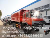 China Euro 3 dongfeng 210hp dump tipper truck for sale, factory sale best price Cummins 210hp engine dump tipper truck for sale