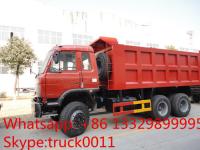China Euro 3 dongfeng 210hp dump tipper truck for sale, factory sale best price Cummins 210hp engine dump tipper truck for sale