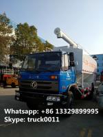China dongfeng 153 RHD 20m3 electronic system discharging animal feed delivery truck, dongfeng brand 4*2 RHD 10tons feed truck for sale