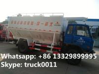 China dongfeng 153 RHD 20m3 electronic system discharging animal feed delivery truck, dongfeng brand 4*2 RHD 10tons feed truck for sale