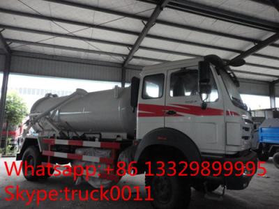 China 270hp 4*2 North Benz Vacuum Suction sewage tank 8000 liter for sale, best price North Benz LHD 4*2 septic tank truck for sale