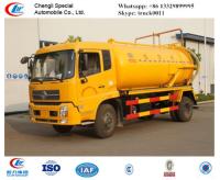 China dongfeng tianjin 4*2 6-8cbm sludge tanker truck, factory direct sale dongfeng brand LHD 8m3 vacuum septic tank truck for sale
