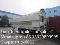 China 30ton CLW brand farm-oriented animal feed trailer for sale, 55m3 livestock and poultry feed transported semitrailer for sale