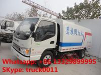 China total new JAC brand 4*2 LHD small street sweeper truck for sale, best price JAC brand 3tons road sweeping vehicle for sale