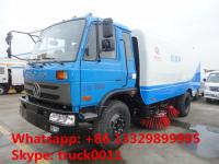 China hot sale dongfeng Brand RHD 8tons street sweeping truck, Factory sale 190HP diesel road sweeper truck, street sweeper for sale