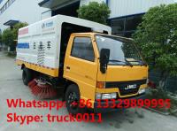 China JMC brand 4*2 LHD 108hp diesel road cleaning truck for sale, best price JMC brand small road sweeper vehicle for sale for sale