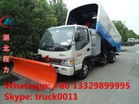 China high quality and best price JAC brand Vacuum sweeper truck with snow removal for sale, factory sale JAC Small diesel swe for sale