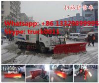 China high quality and best price JAC brand Vacuum sweeper truck with snow removal for sale, factory sale JAC Small diesel swe for sale