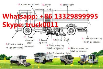 China hot sale best price iSUZU Brand 4*2 190hp diese street sweeper cleaning truck, best price isuzu road sweeping and washer for sale