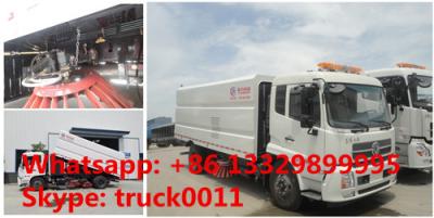 China factory direct sale Dongfeng Euro 4 Cummins 180hp diesel road sweeper truck, hot sale best price CLW brand sweeper for sale