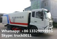 China factory direct sale Dongfeng Euro 4 Cummins 180hp diesel road sweeper truck, hot sale best price CLW brand sweeper for sale