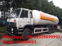 China CLW Brand 10tons LPG mobile tanker truck for sale, high quality and best price 25m3 dongfeng brand LPG gas bobtail truck for sale