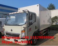 China Factory direct sale HOWO 160hp refrigerated freezing goods truck, best price SINO TRUK HOWO Light duty cold room truck for sale
