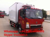 China Factory direct sale HOWO 160hp refrigerated freezing goods truck, best price SINO TRUK HOWO Light duty cold room truck for sale
