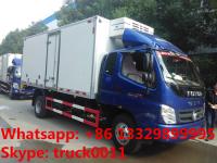 China FOTON Aoling 3tons 4*2 LHD refrigerator truck for sale, best price and high quality FOTON Aoling cold room truck for sale